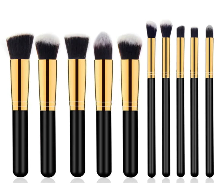 Elegant Wooden Handle Makeup Brush Set – Mi tienda